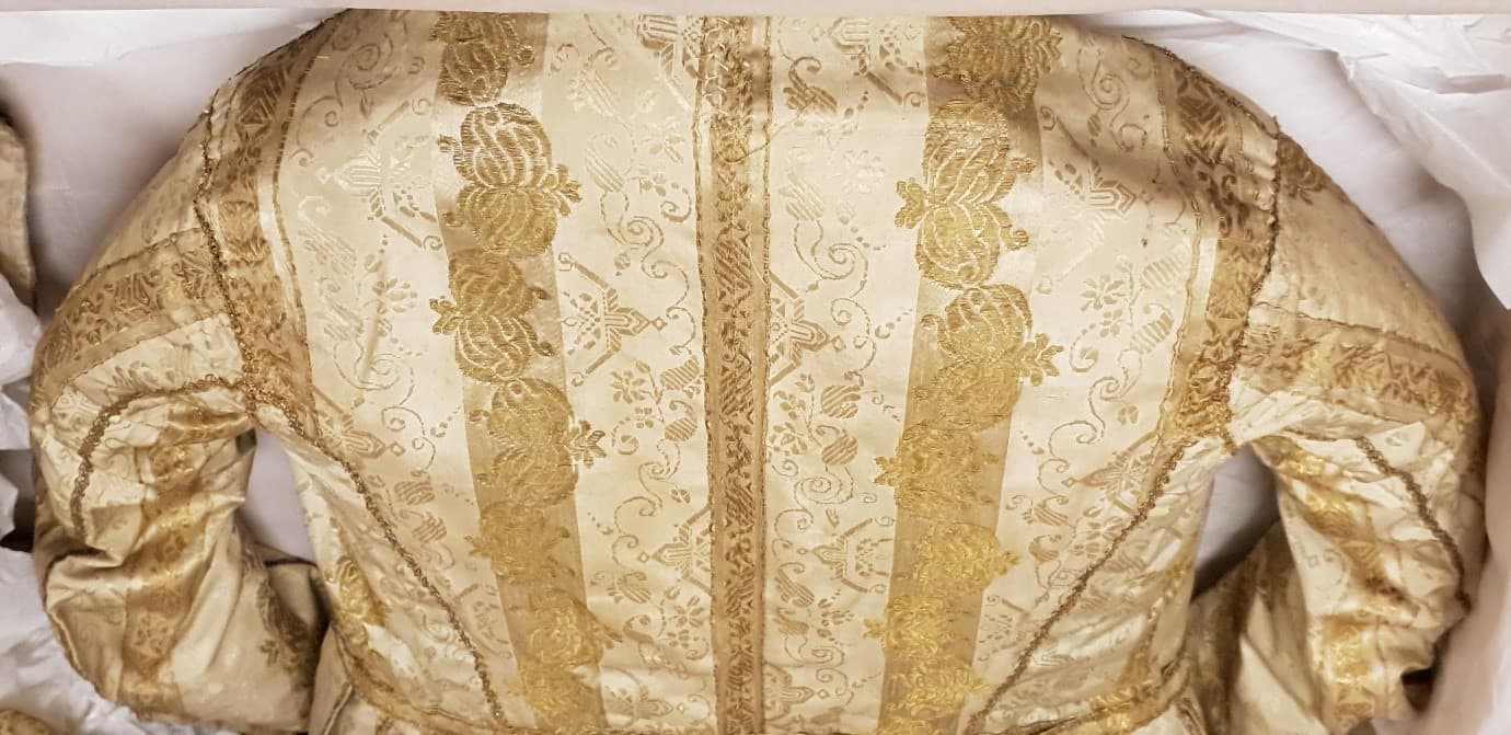 Bespoke historic costume fabric by Humphries Weaving